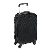 Luggage Zone 4 Wheel Cabin Bag 55x40x20cm 2.6Kg Sheen Ripple Black ...