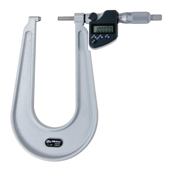 Mitutoyo Digital Sheet Metal Micrometer IP65 Inch/Metric, 1-2, Flat ...