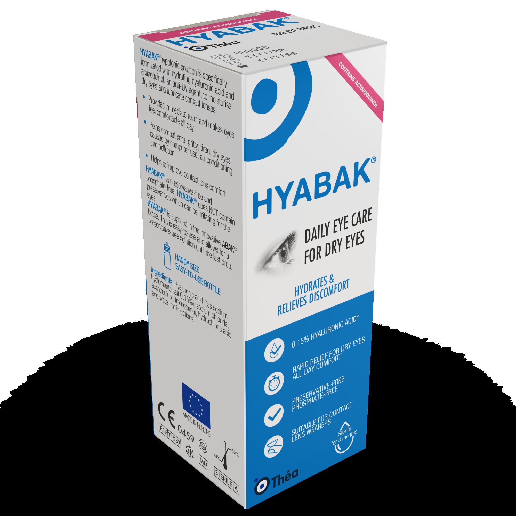Hyabak 0.15% Sodium Hyaluronate Dry Eye Drops in Dublin | GetLocal Ireland