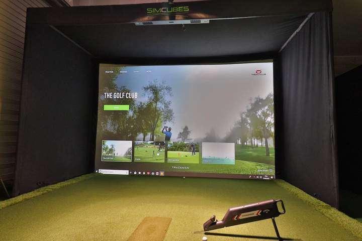 Custom made Golf Simulator Enclosure with GTS Ultra Impact Screen ...