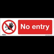 Sealey Prohibition Safety Sign - No Entry - Self-Adhesive Vinyl - Pack ...