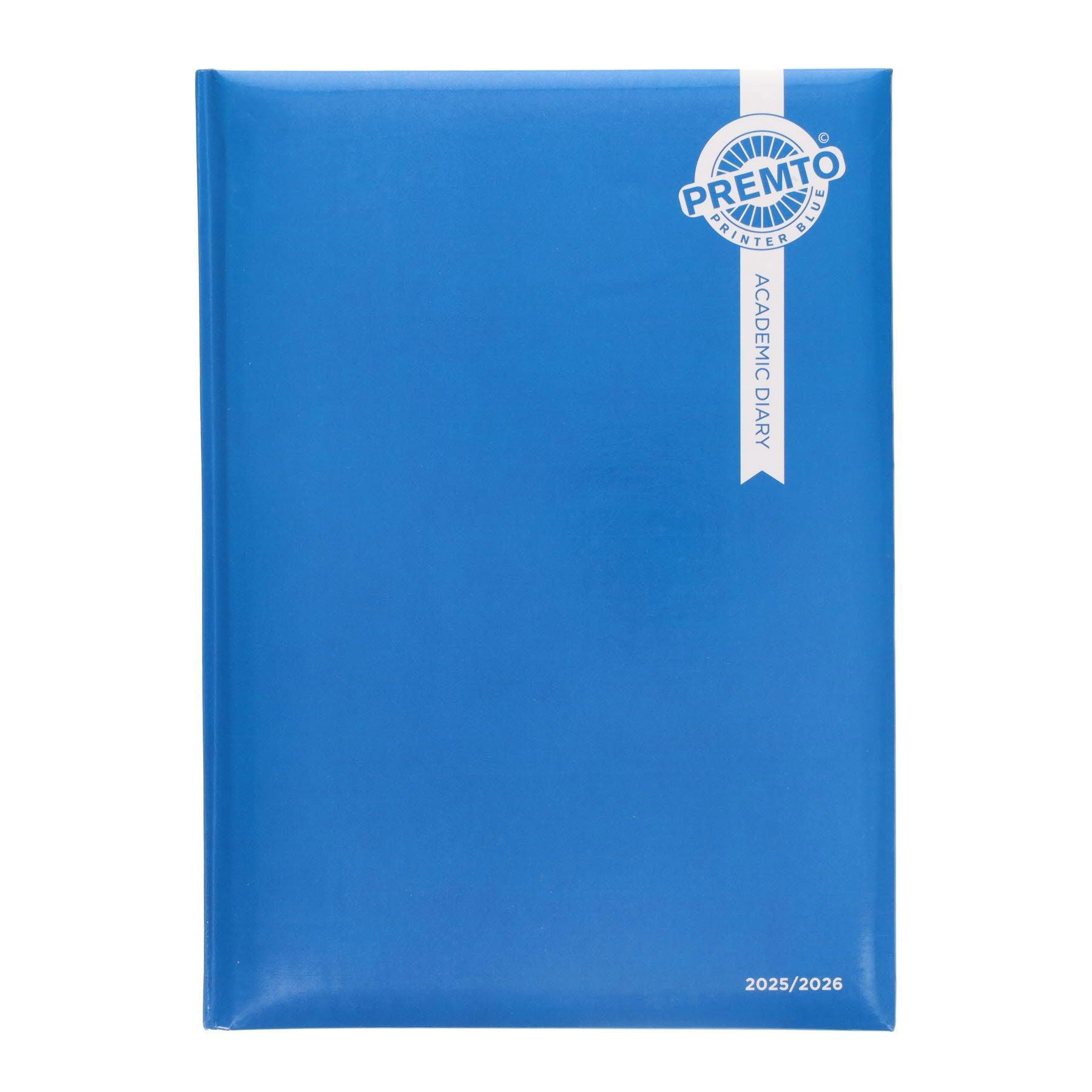 Premto A4 Page A Day Academic Diary 2025-2026 - Printer Blue in Cork ...