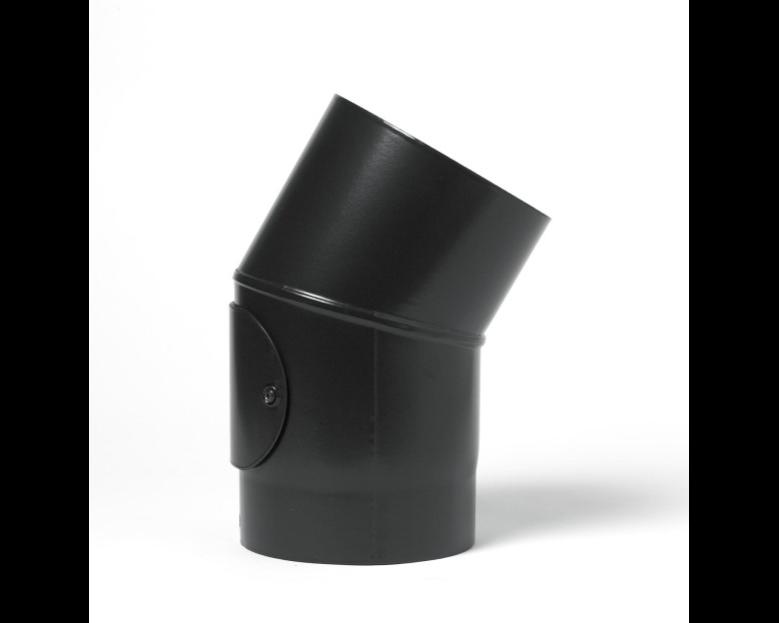 Matt Black Stove Pipe Bend 30 degree c/w Door in Offaly | GetLocal Ireland