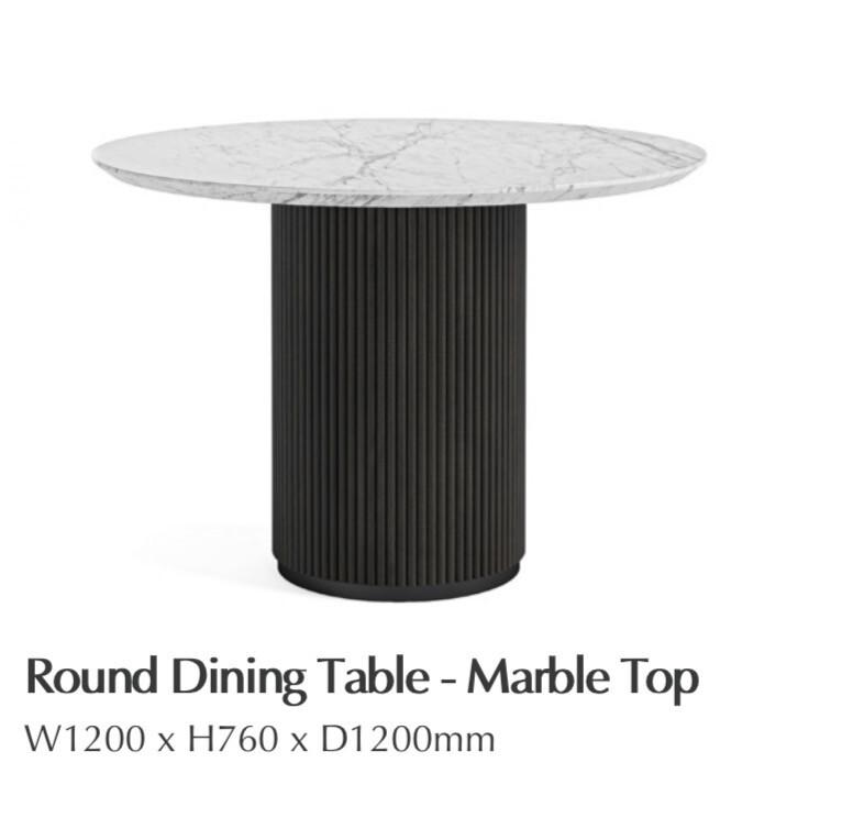 Luca Round Dining Table - 1200 Black in Cork | GetLocal Ireland