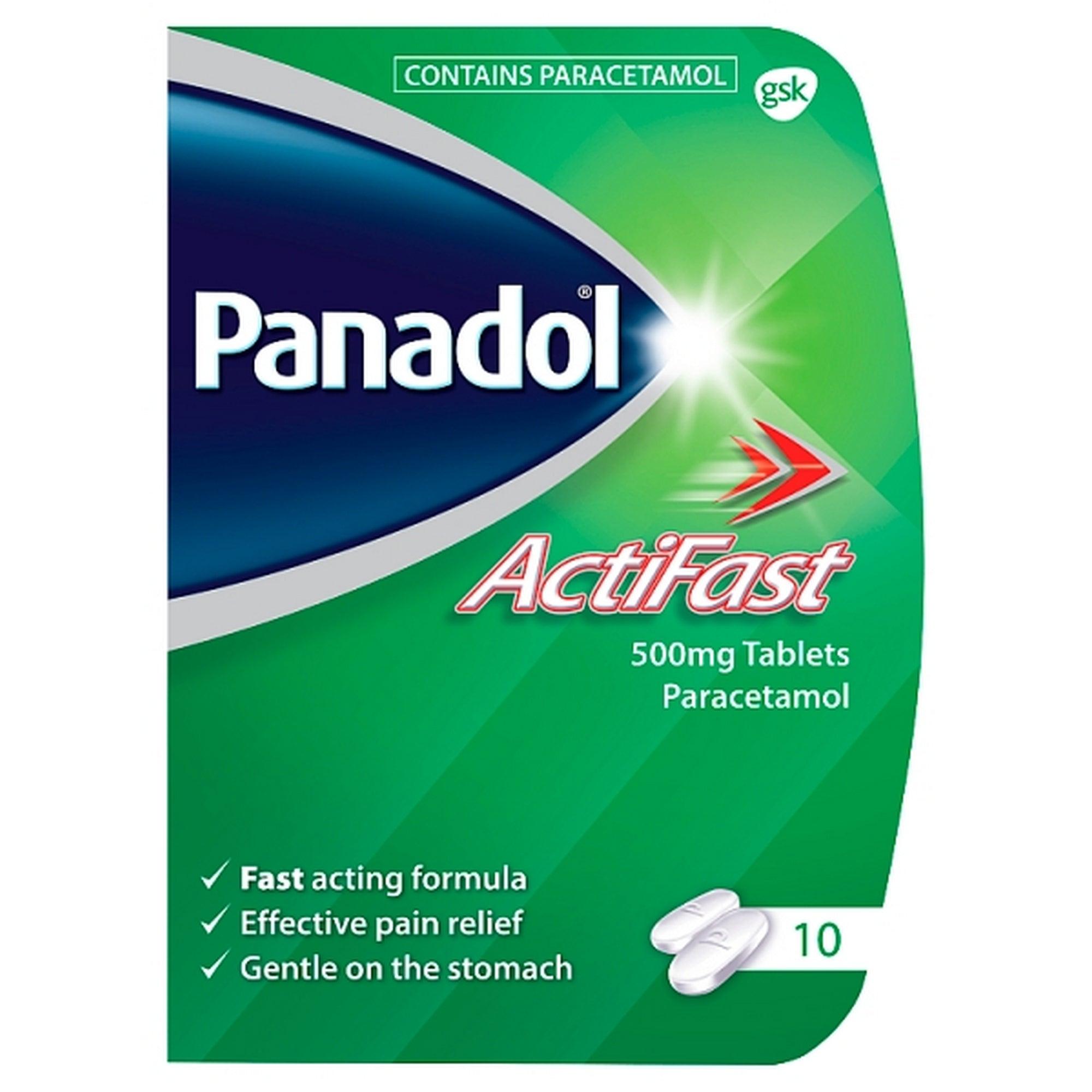 Panadol Actifast Paracetamol 500Mg Tablets 10 Pack in Dublin | GetLocal ...