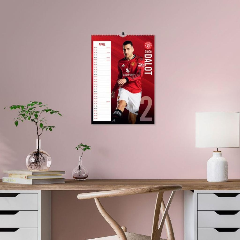 2026 CALENDAR MANCHESTER UNITED FC MONTH TO VIEW A3 WALL CALENDAR in ...
