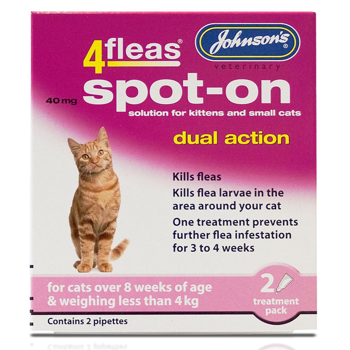Johnson's 4Fleas | Cat Dual Action Flea & Lice | Spot On Treatment in ...