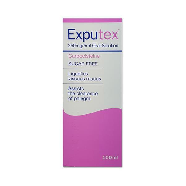 Exputex Phlegm Cough Medicine 250Mg 5Ml Oral Solution 100Ml | GetLocal ...