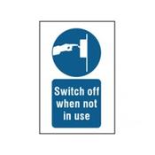Switch off when not in use symbol and text safety Sign. in Limerick ...