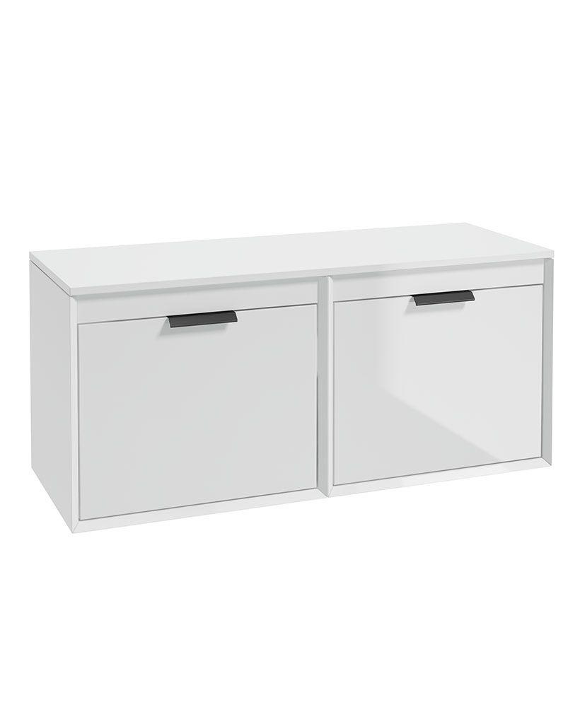 Sonas Fjord Wall Hung 120Cm Four Drawer Countertop Vanity Unit | Gloss ...
